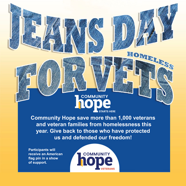 Jeans Day for Homeless Veterans - Community Hope